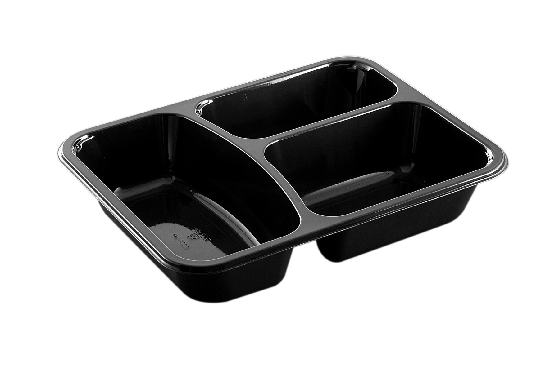C2227 3G CPET Ready Meal Tray Black Three Compartment Ovenable And c2227-3g-cpet-ready-meal-tray-black-three-compartment-ovenable-and
